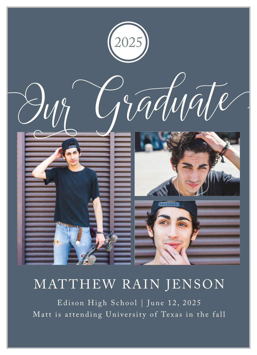 Our Grad Graduation Announcements by Basic Invite