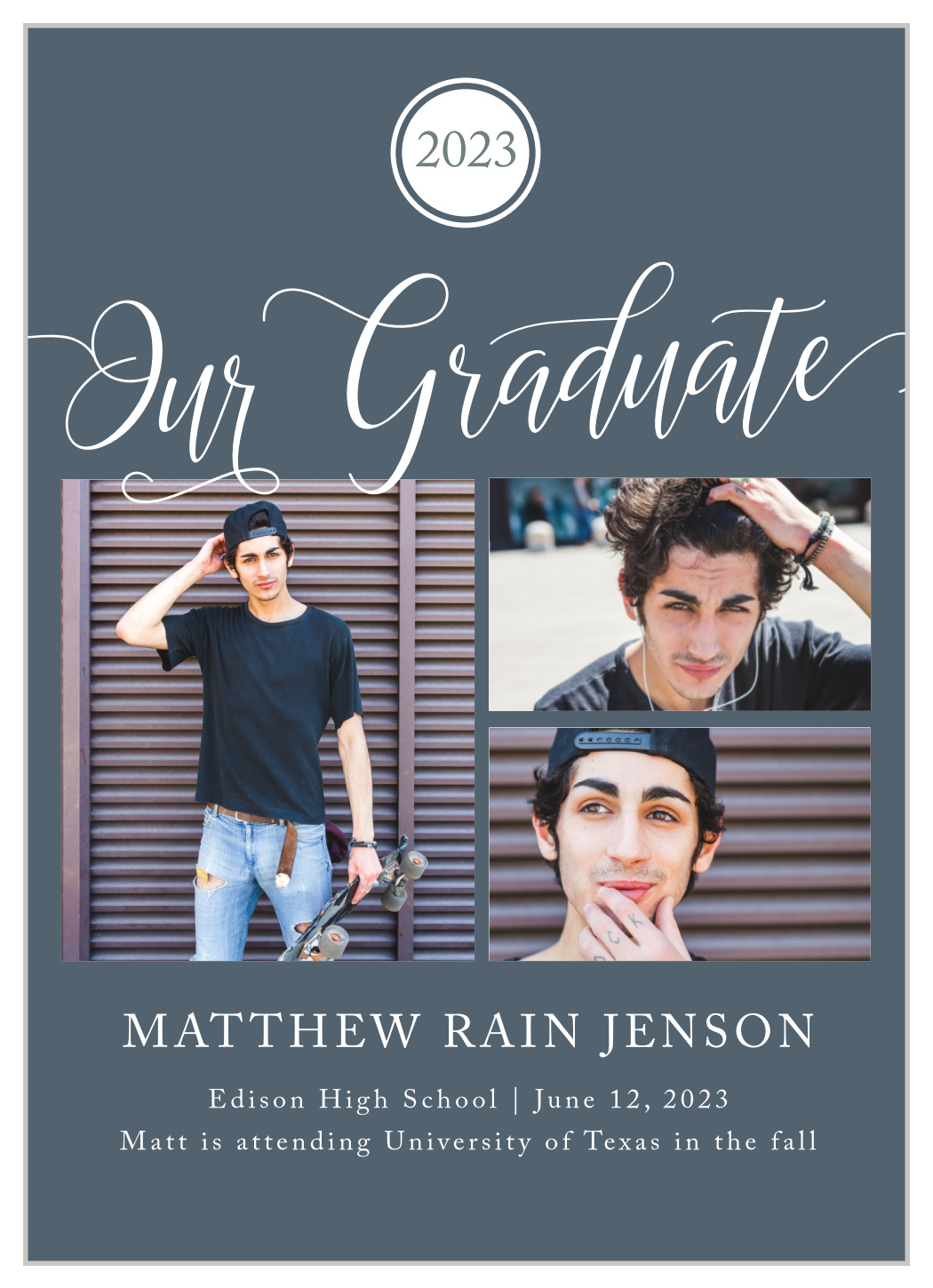Our Grad Graduation Announcements by Basic Invite