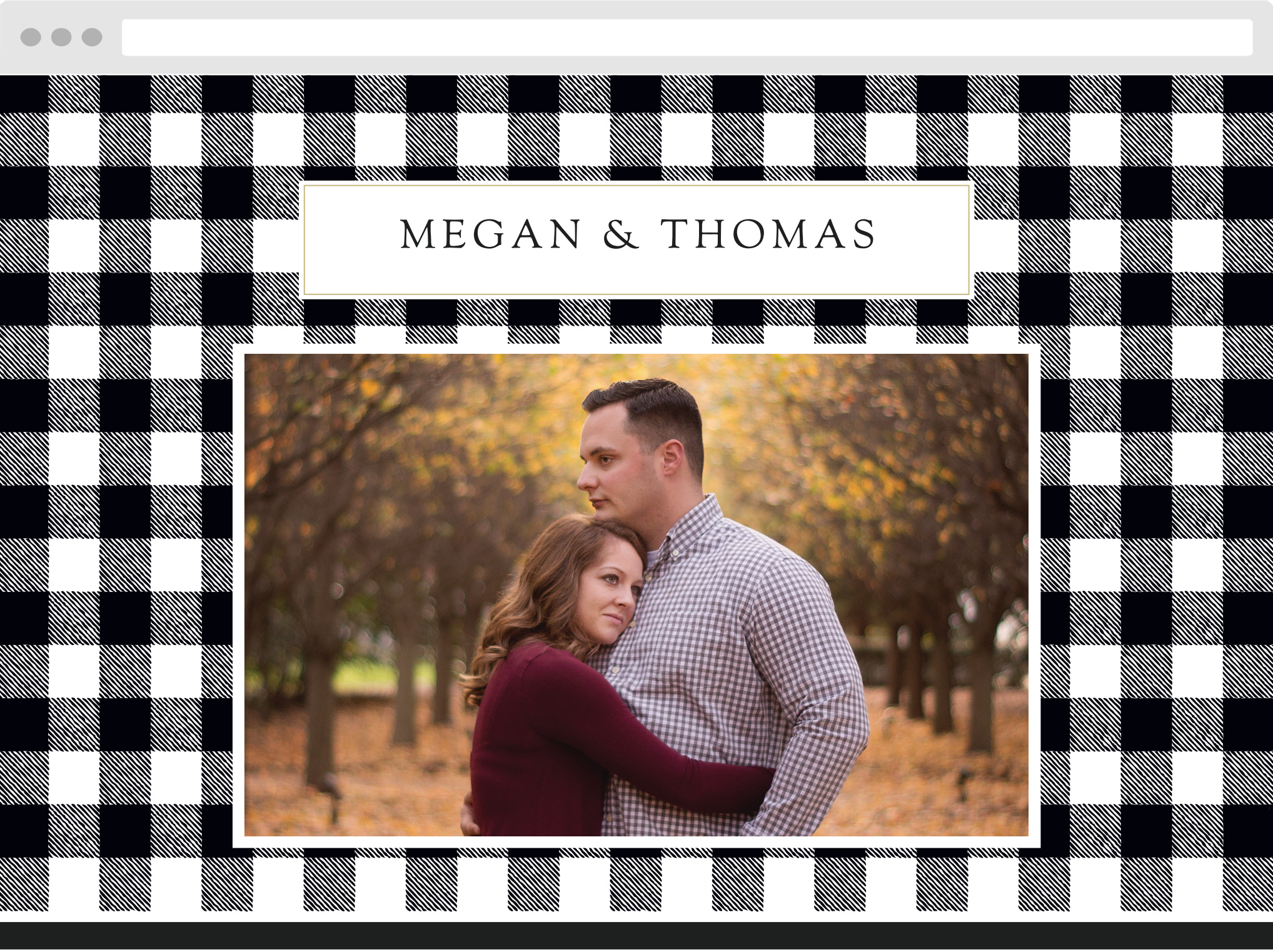 Rustic Plaid Wedding Invitations by Basic Invite
