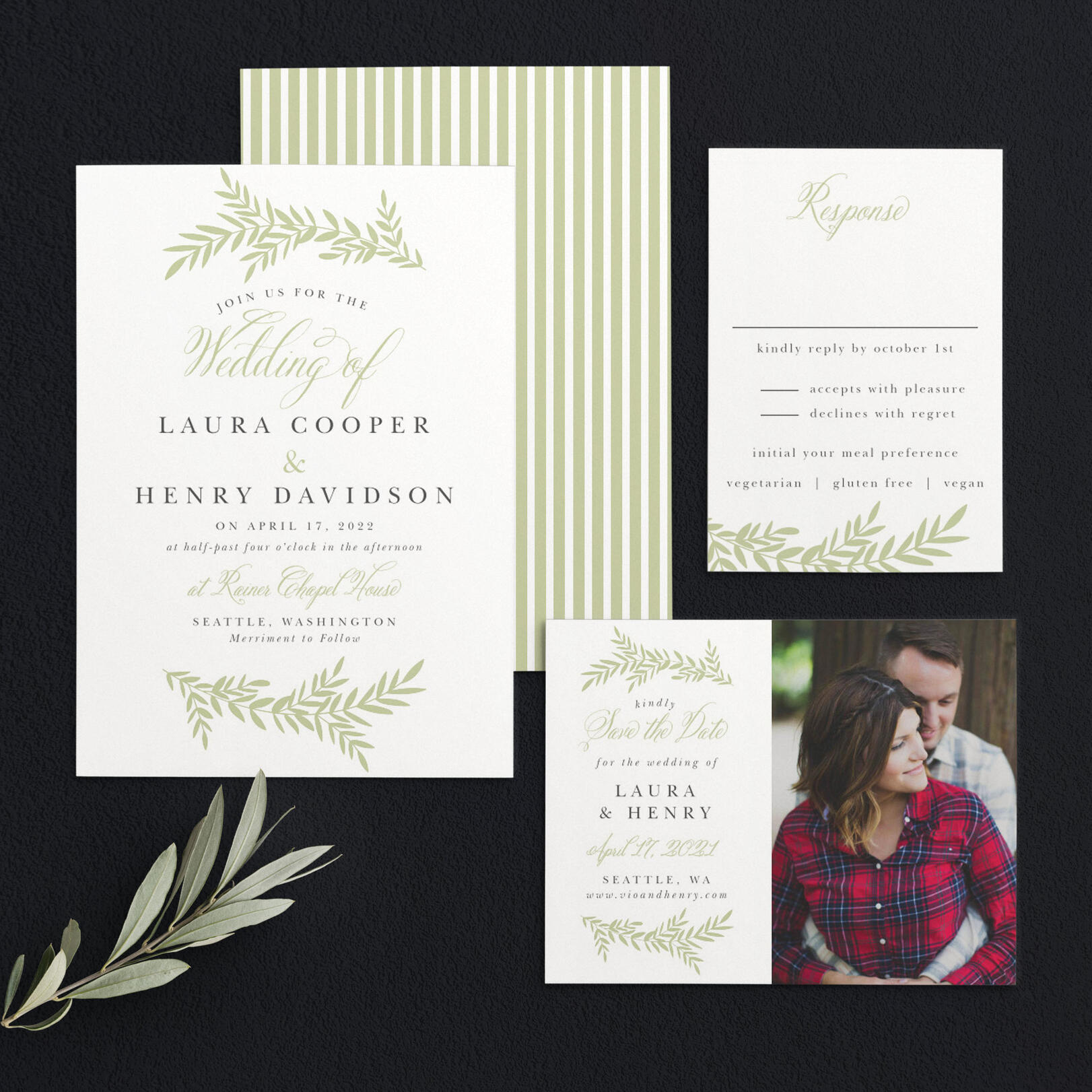 Blissful Boughs Wedding Invitations by Basic Invite