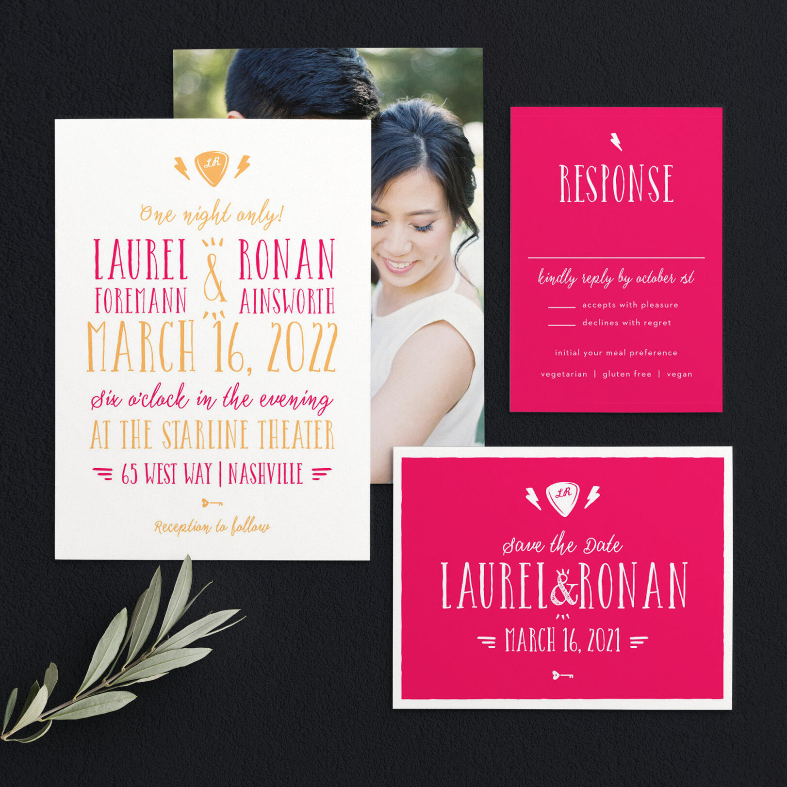 Cupid's Keys Response Cards by Basic Invite
