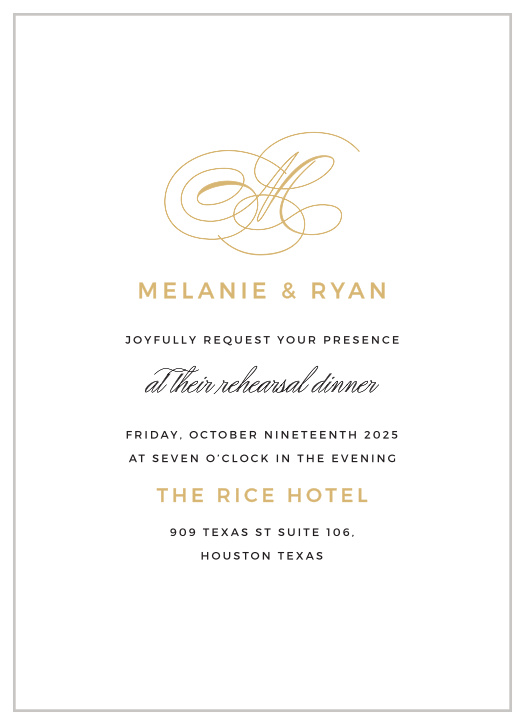 Charmed Monogram RSVP Cards