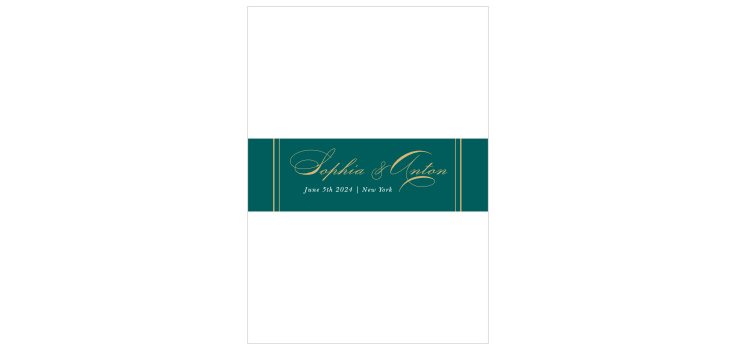 Striped Swash Wedding Belly Bands by Basic Invite