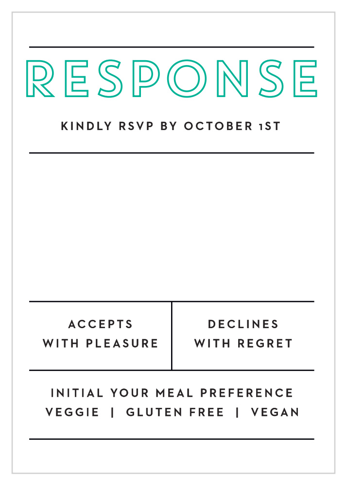Bold Outline Response Cards by Basic Invite