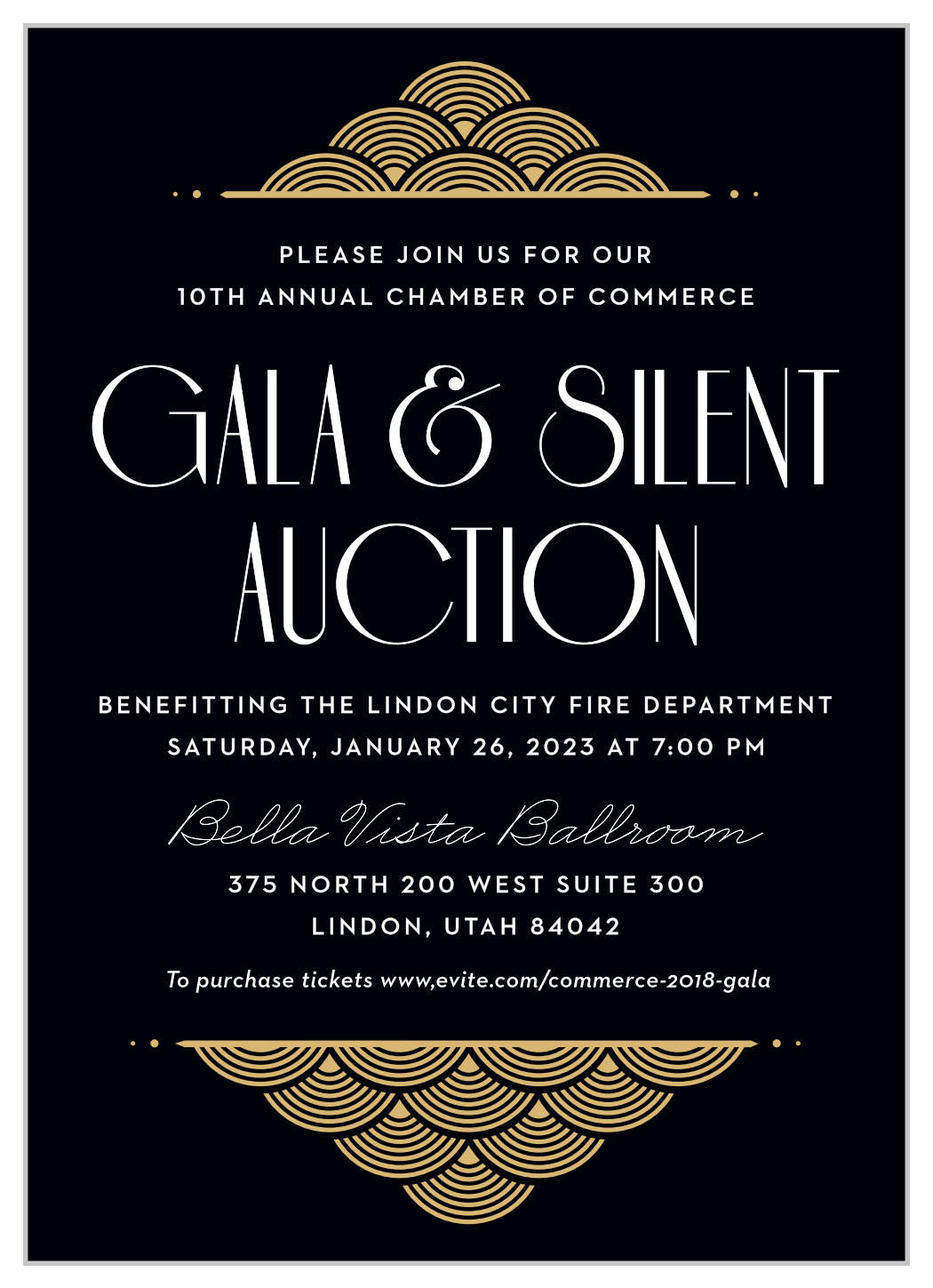Gilded Details Gala Invitations by Basic Invite