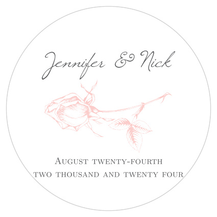 Illustrated Rose Wedding Programs by Basic Invite