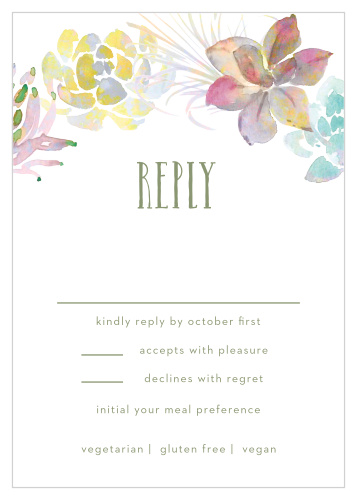 Succulent Wreath Wedding Invitations by Basic Invite