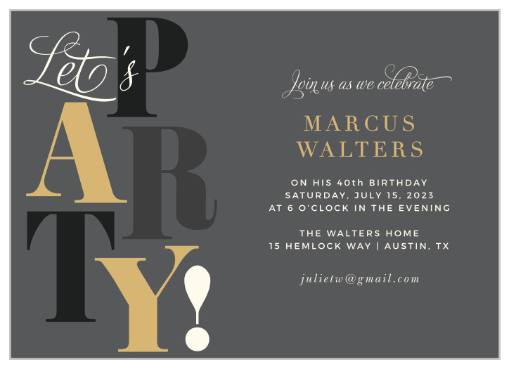 Adult Birthday Invitations Match Your Color And Style Free