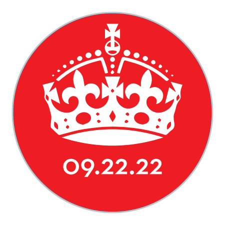 Royal Crown Wedding Stickers by Basic Invite