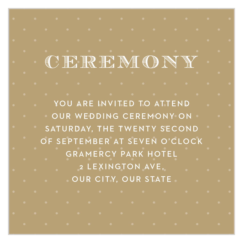 Peachy Flowers Ceremony Cards by Basic Invite