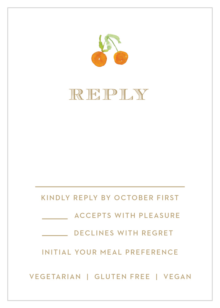 Peachy Flowers Response Cards by Basic Invite