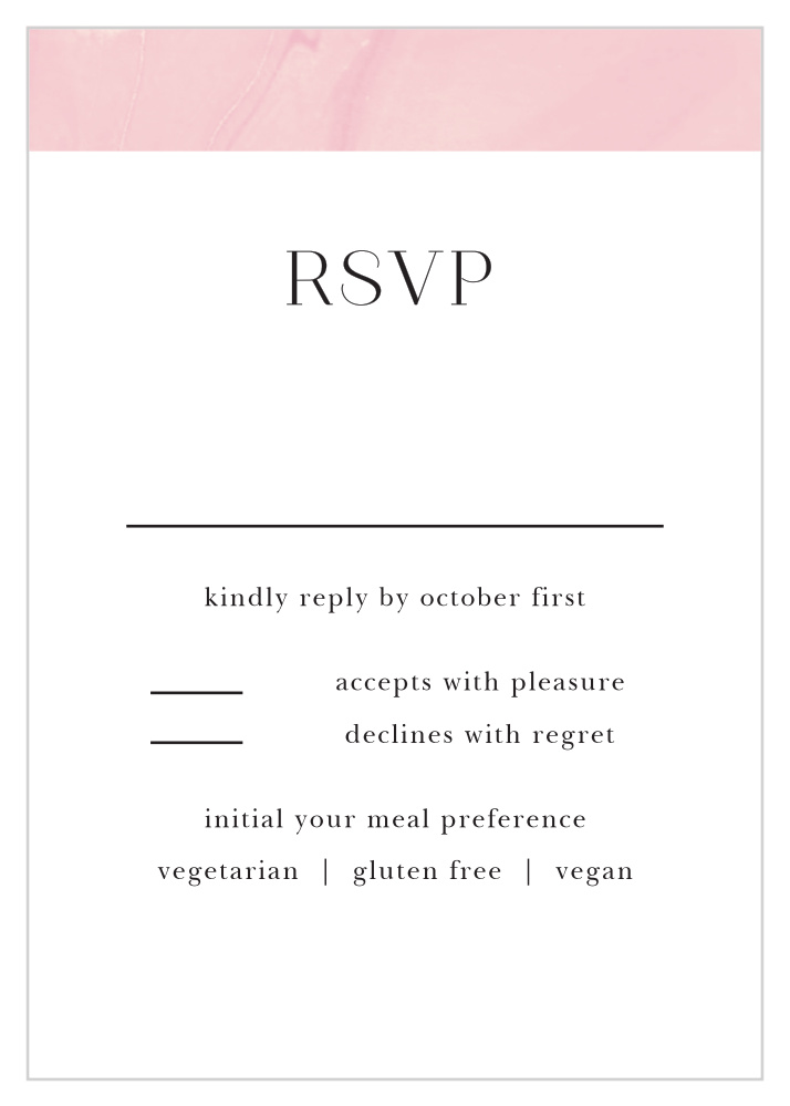 Blushing Gold Response Cards by Basic Invite