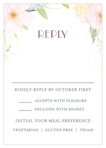 Spring Watercolors Wedding Invitations by Basic Invite