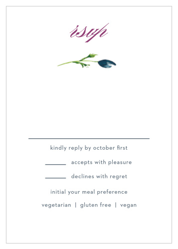 Lavender Blooms Accommodation Cards by Basic Invite