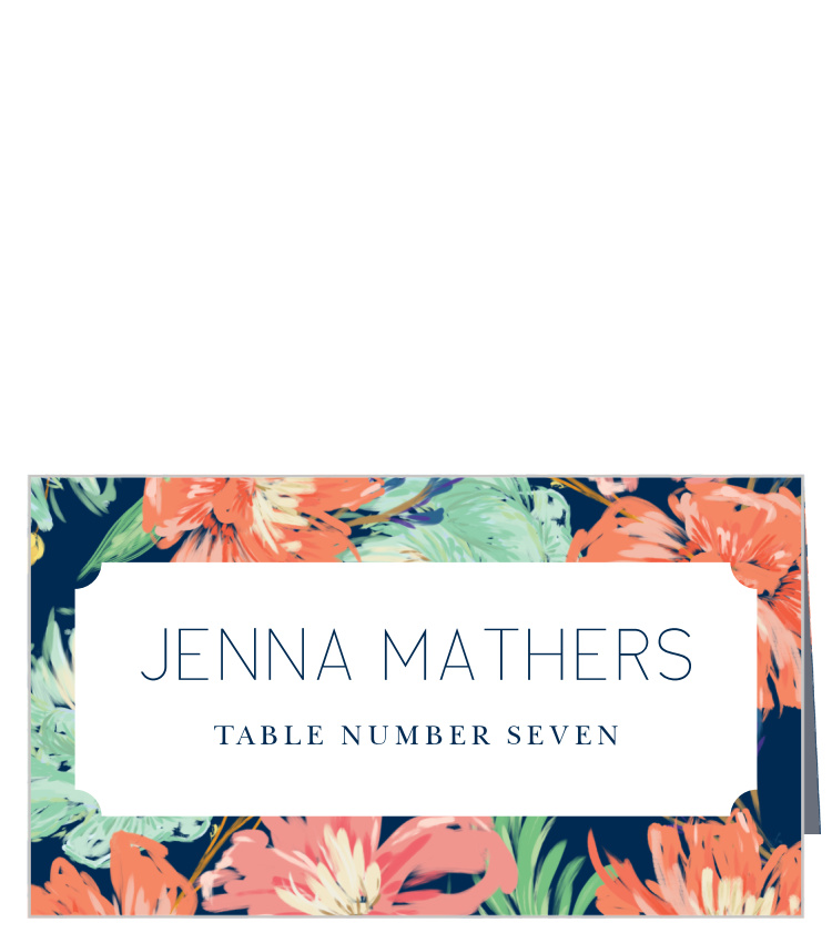 Tropical Blooms Wedding Invitations by Basic Invite