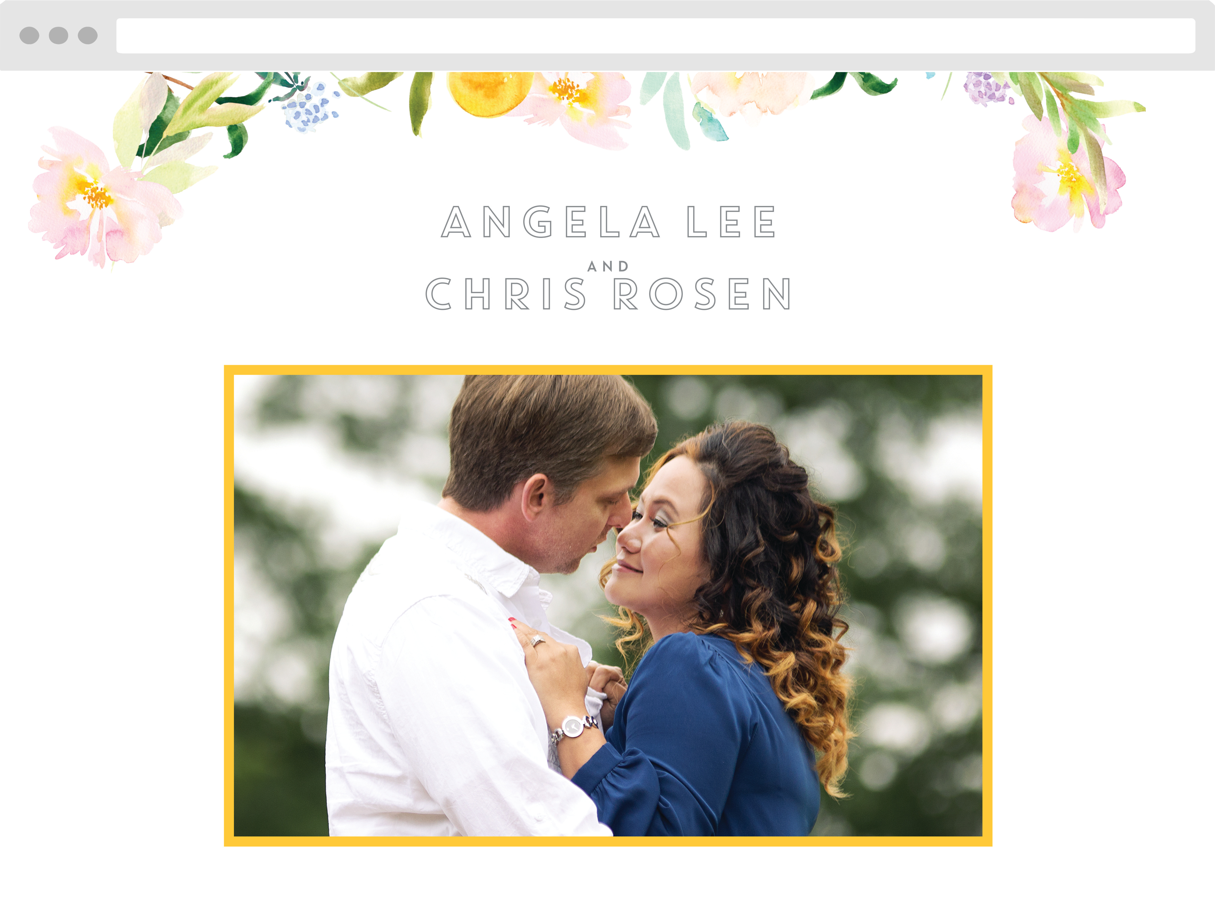 Summer Bouquet Wedding Website by Basic Invite