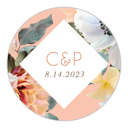 Dawn Flowers Wedding Stickers by Basic Invite