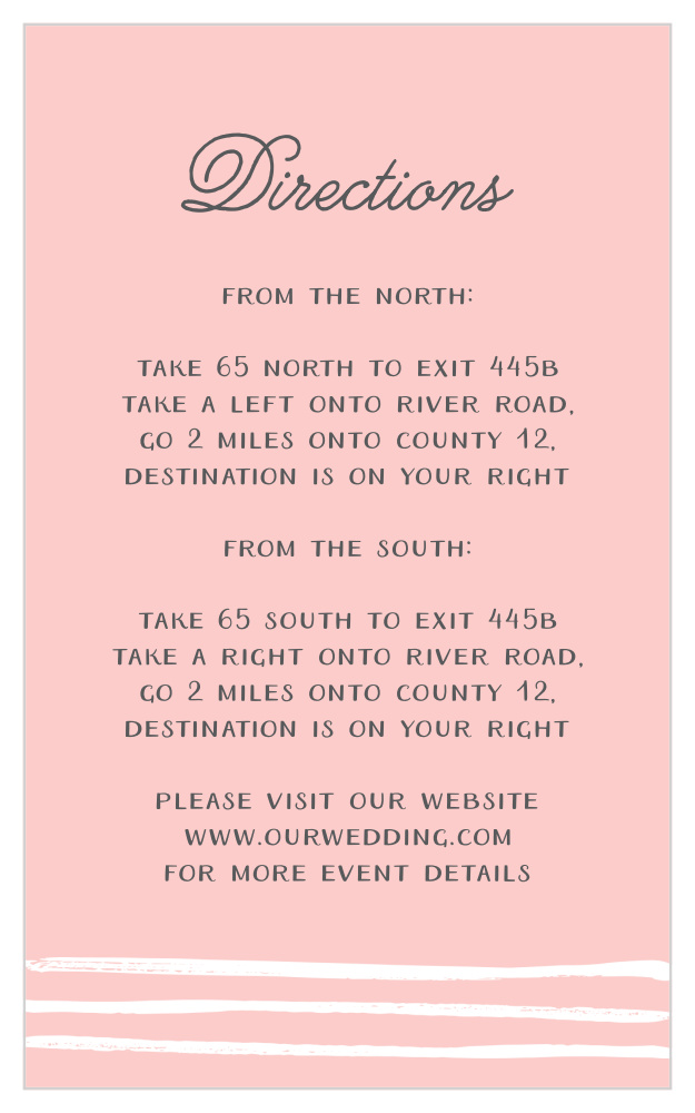 Rustic Doodle Direction Cards by Basic Invite