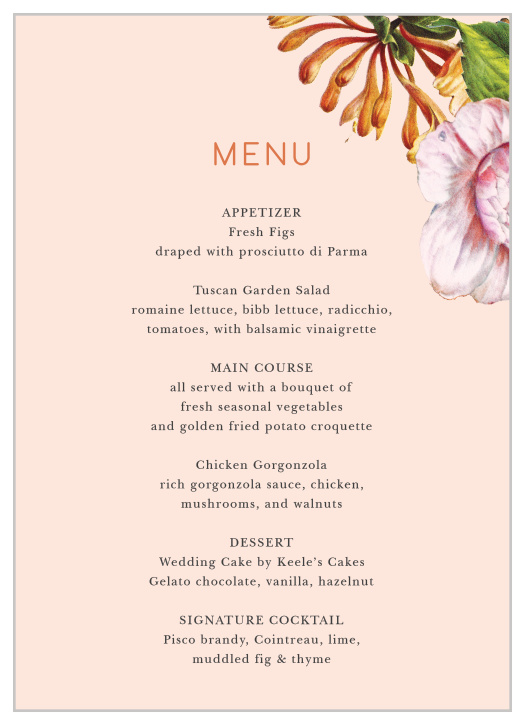 Spring Blush Wedding Programs by Basic Invite
