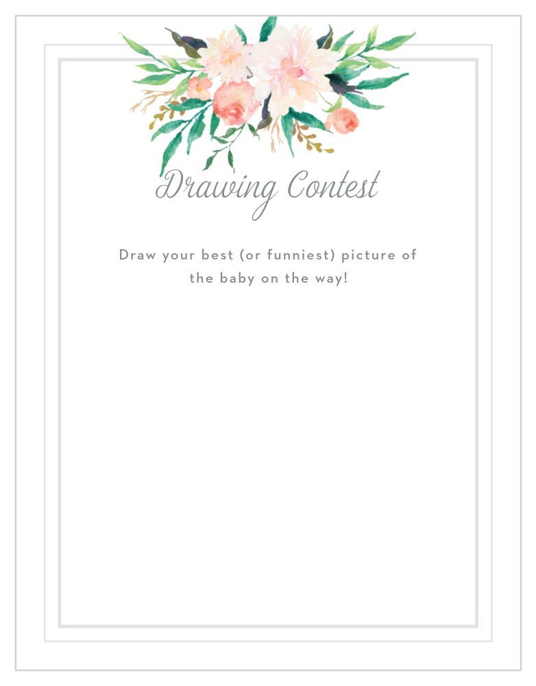 Blossoming Love Baby Drawing Contest by Basic Invite