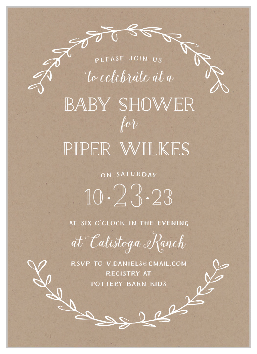 Rustic Baby Shower Invitations - Match Your Color & Style Free!