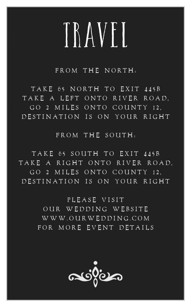 Gothic Magic Direction Cards by Basic Invite