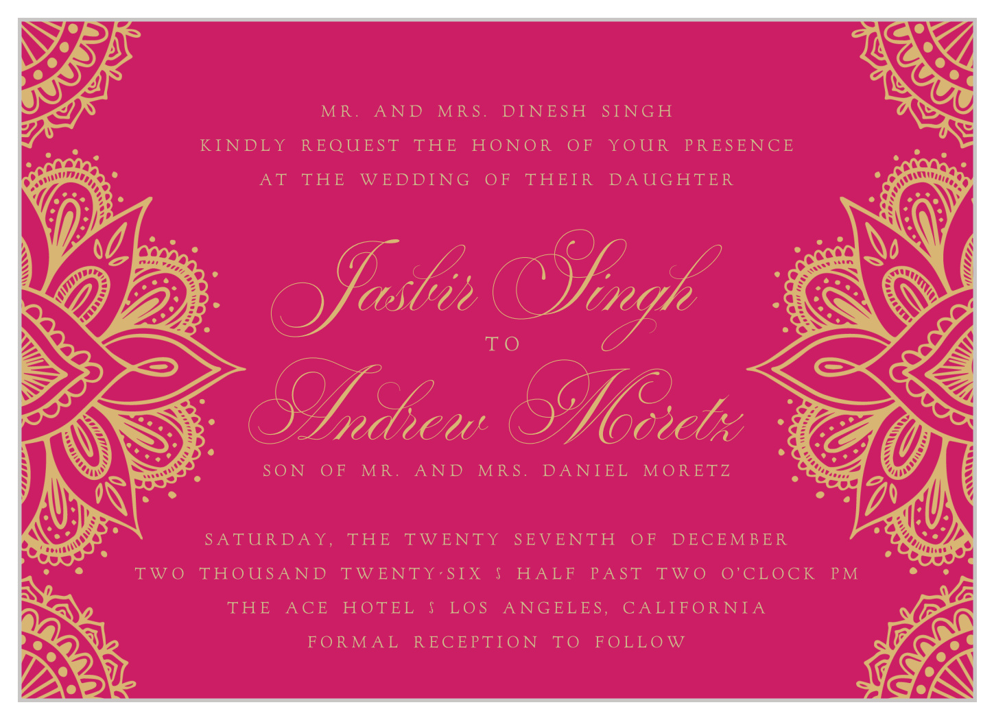 Hindu Celebration Wedding Invitations by Basic Invite