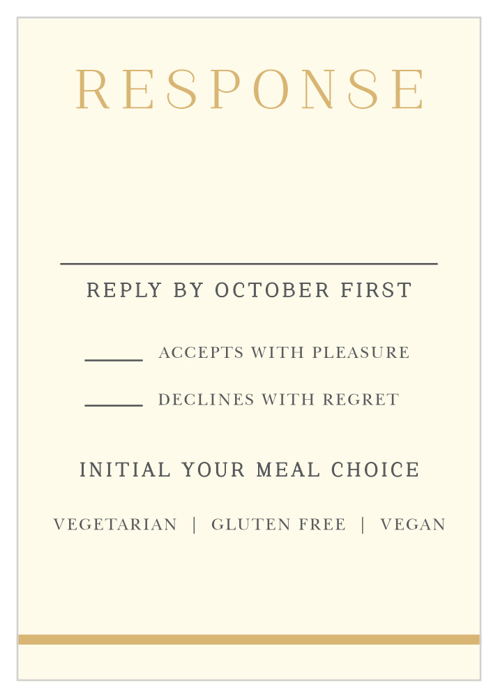 Emerald Border Response Cards by Basic Invite