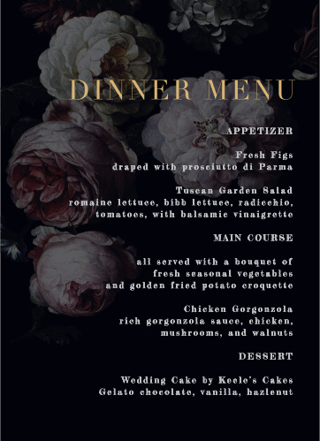 Moody Florals Wedding Programs by Basic Invite