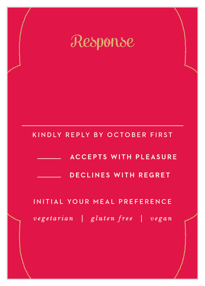 Indian Sunset Response Cards by Basic Invite