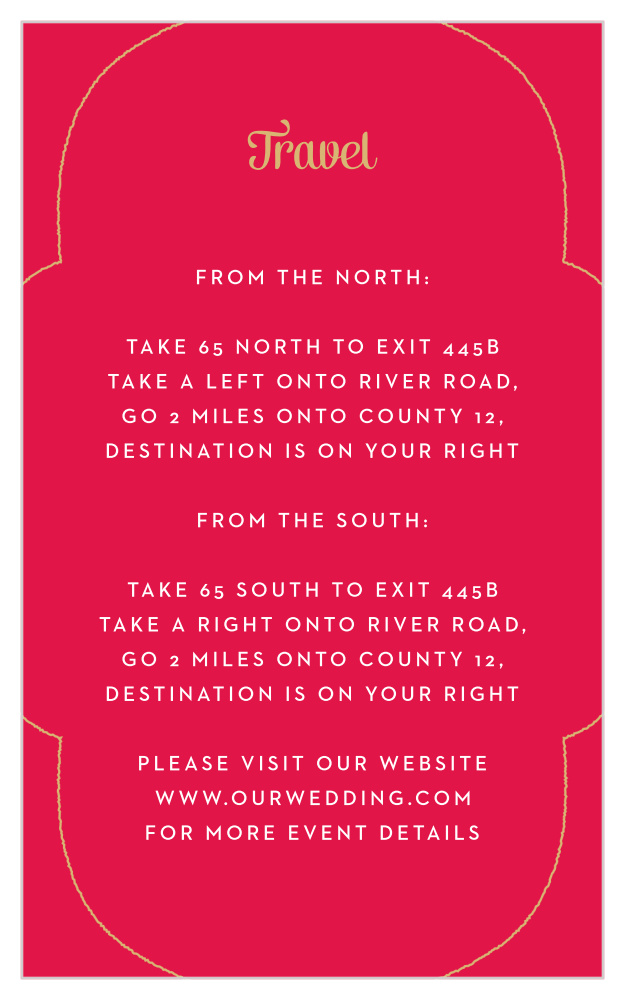 Indian Sunset Direction Cards by Basic Invite