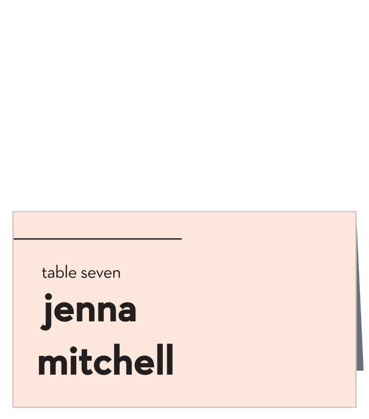 Minimal Type Place Cards by Basic Invite