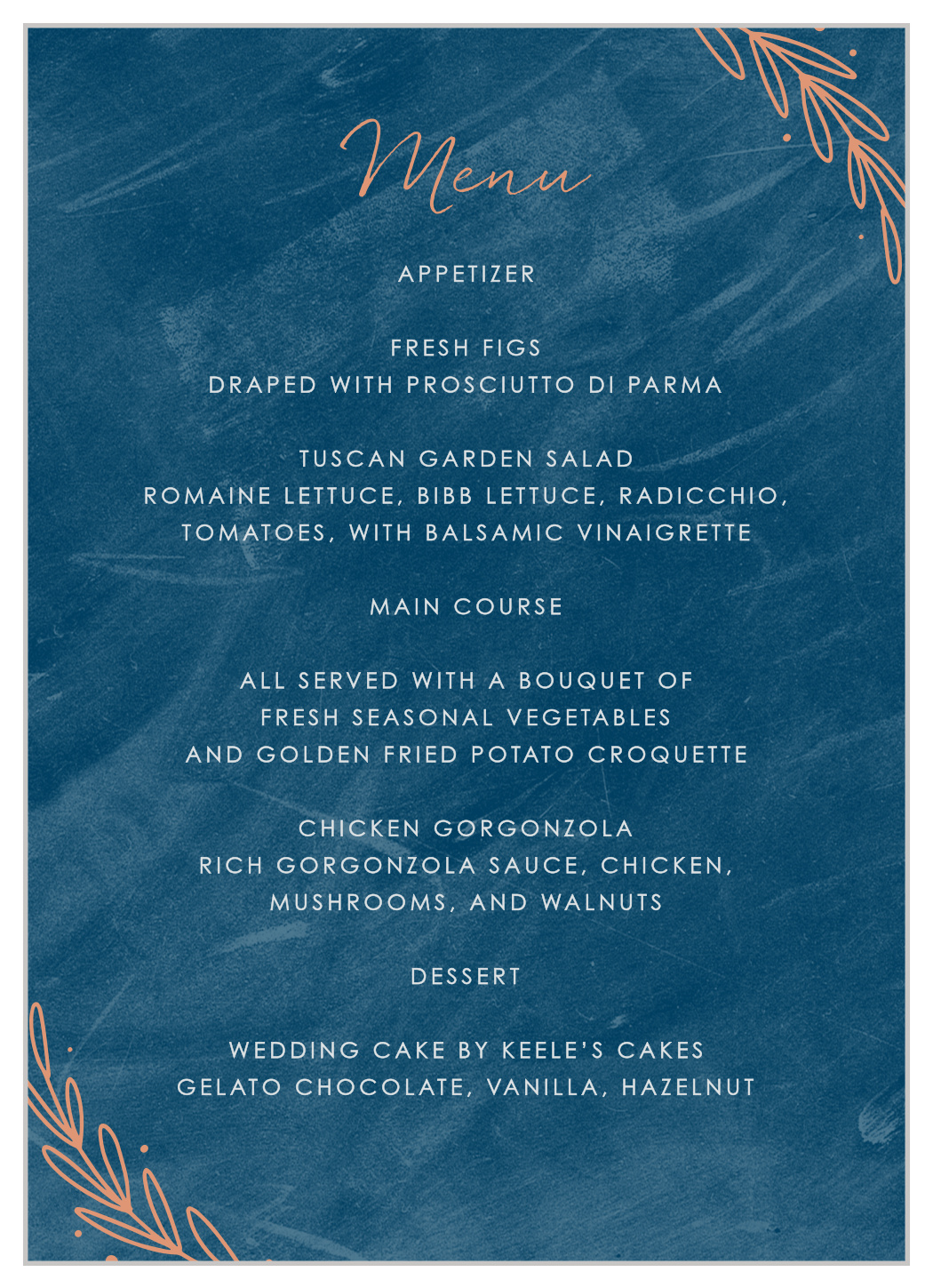 Once Upon a Time Wedding Menus by Basic Invite