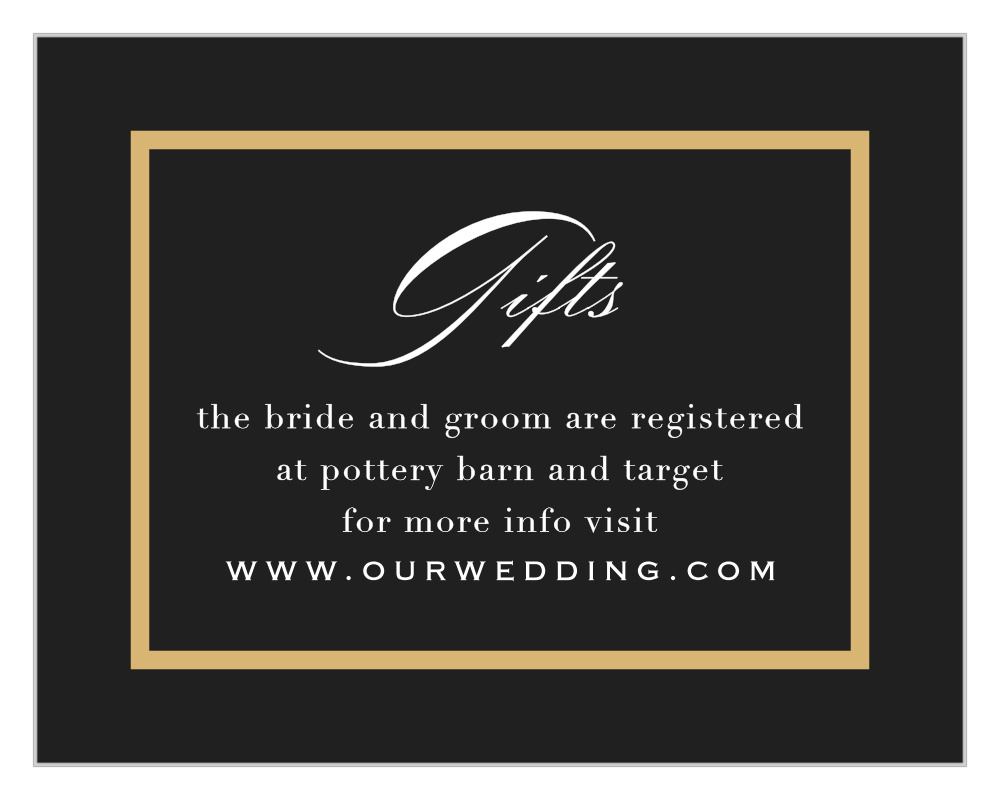 Starburst Frame Registry Cards by Basic Invite