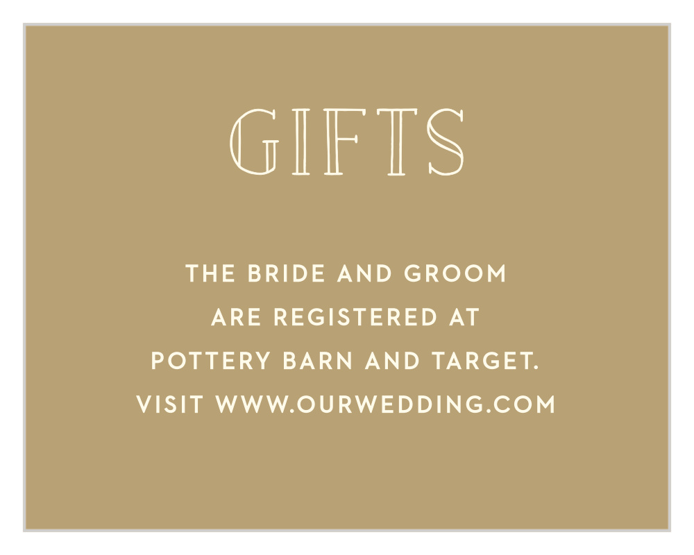 Filigree Frame Registry Cards by Basic Invite