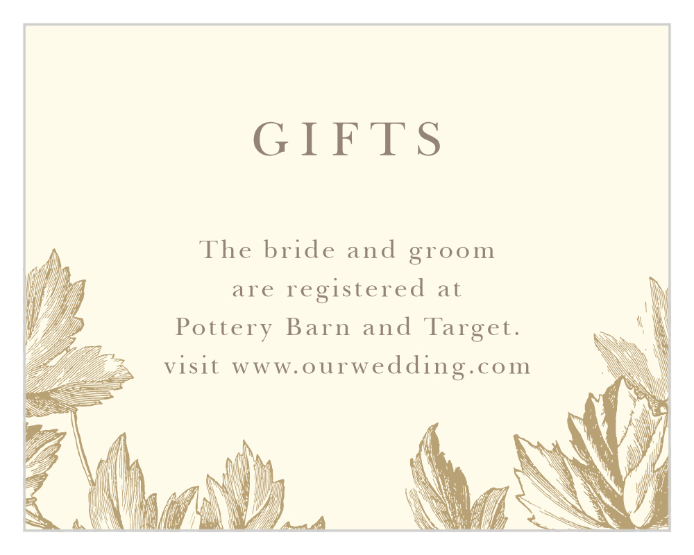 Vintage Autumn Registry Cards by Basic Invite