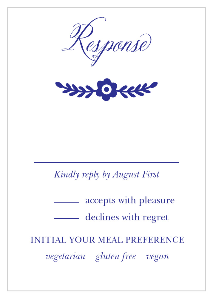 Festive Florals Response Cards by Basic Invite