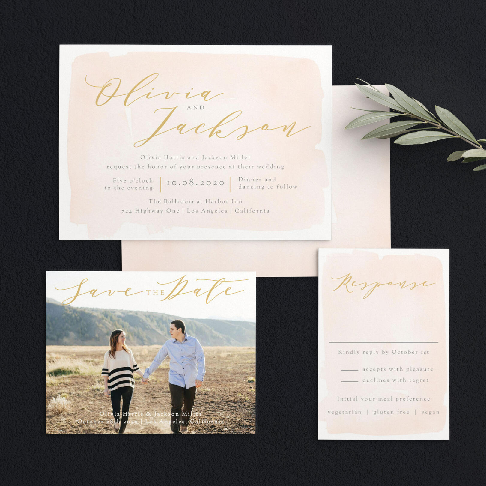 Simple Romance Wedding Invitations by Basic Invite