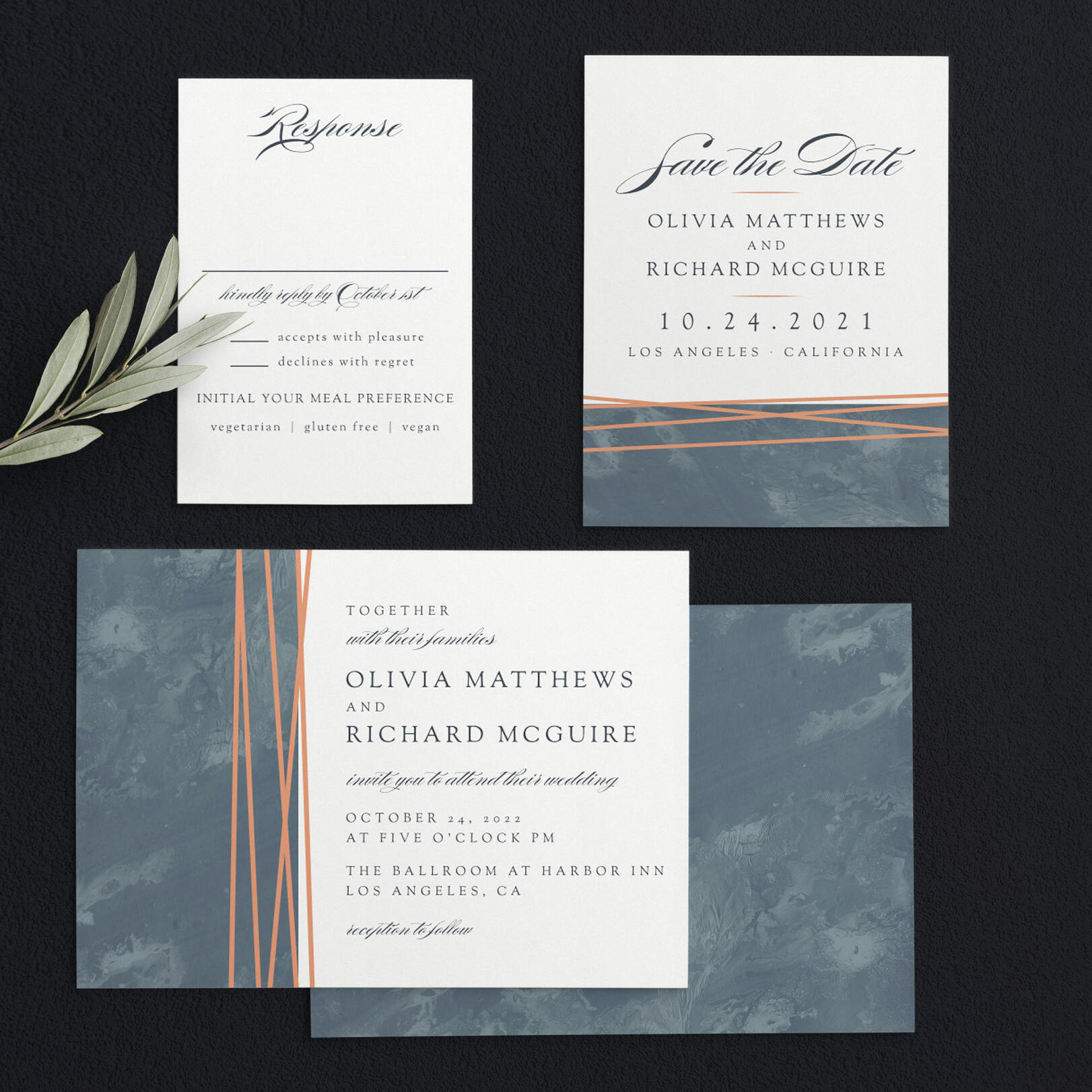 Formal Lines Save the Date Magnets by Basic Invite