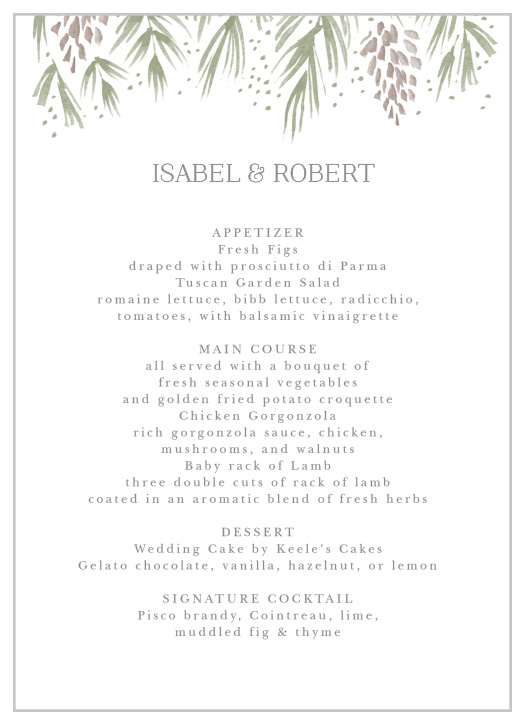 Wedding Menus | Design Your Menu Cards Instantly Online!