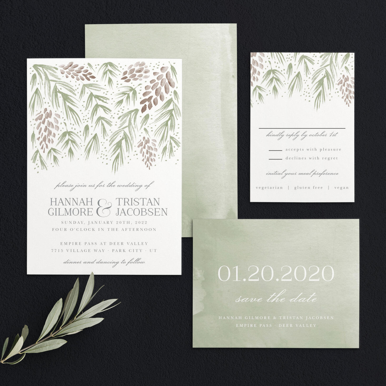 Winter Wonderland Response Cards by Basic Invite