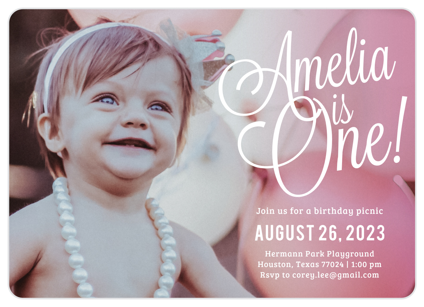 Big Script Children's Birthday Invitations by Basic Invite