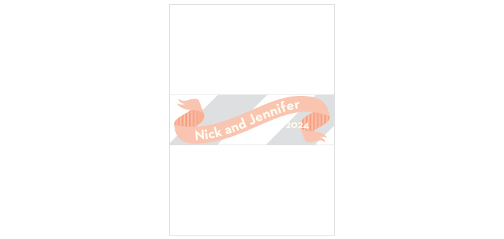 Ribbon & Stripes Wedding Belly Bands by Basic Invite