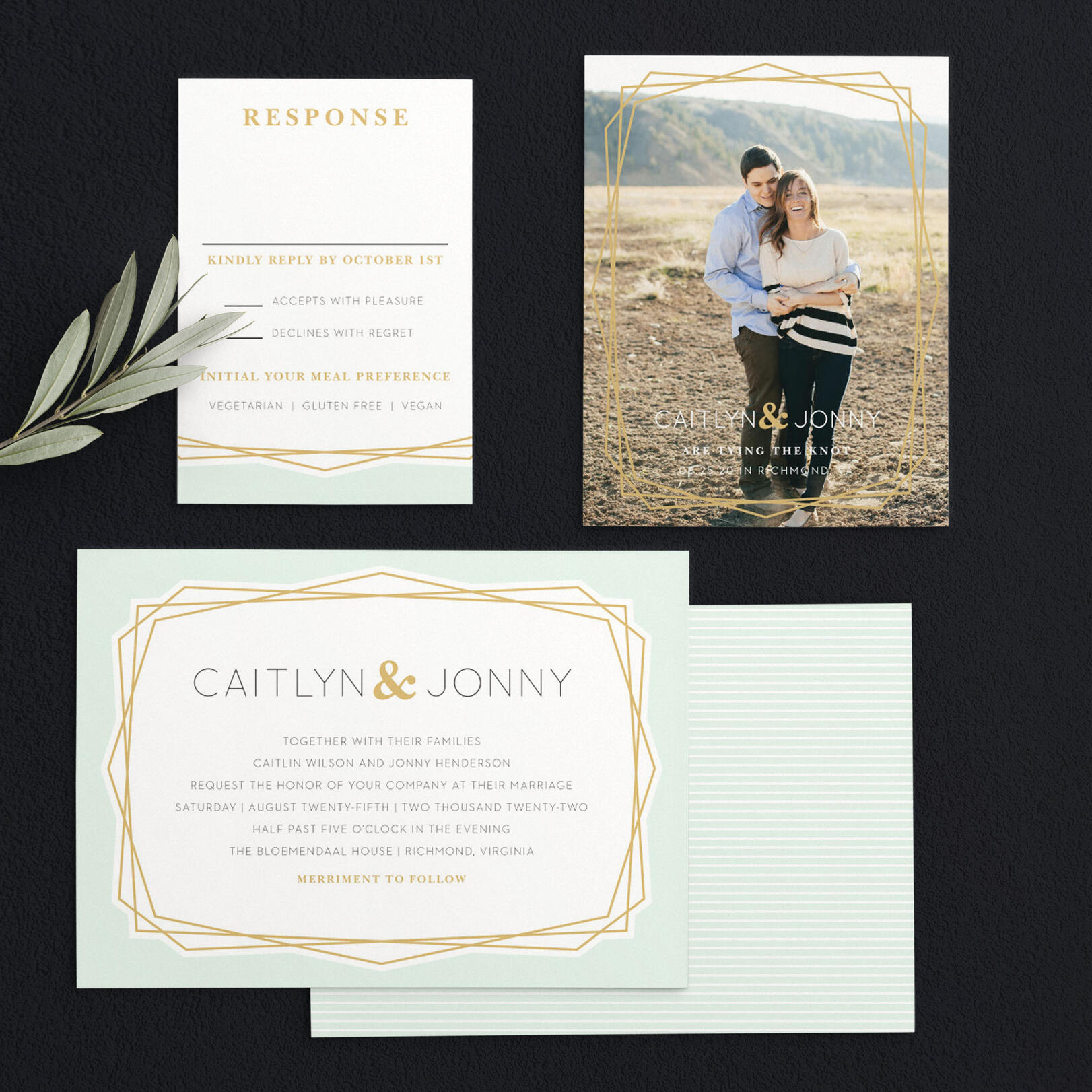 Modern Simplicity Wedding Invitations by Basic Invite