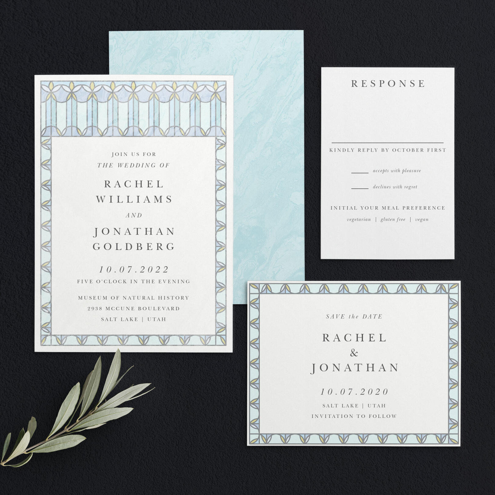 Stained Glass Wedding Invitations by Basic Invite