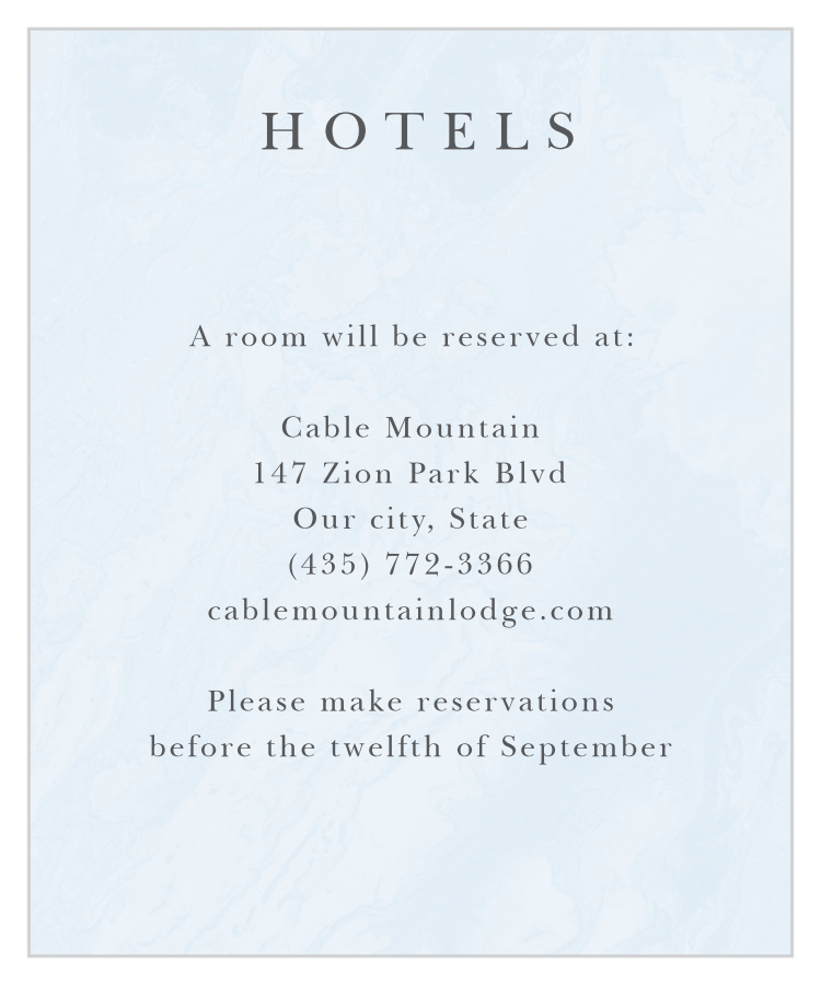 Stained Glass Accommodation Cards by Basic Invite