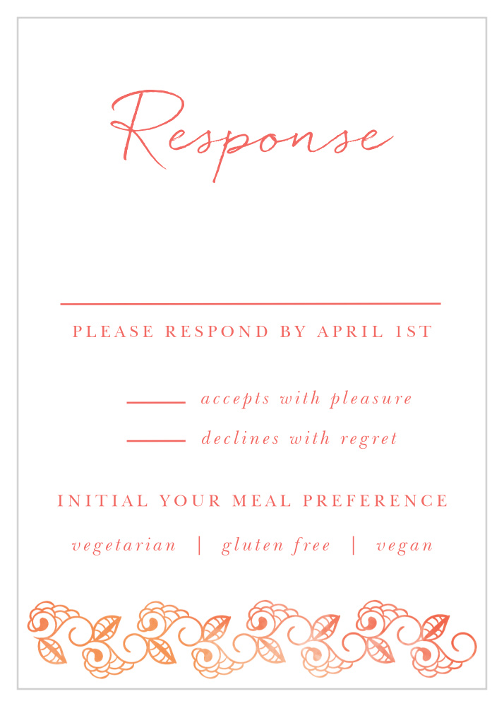 Painted Love Response Cards by Basic Invite