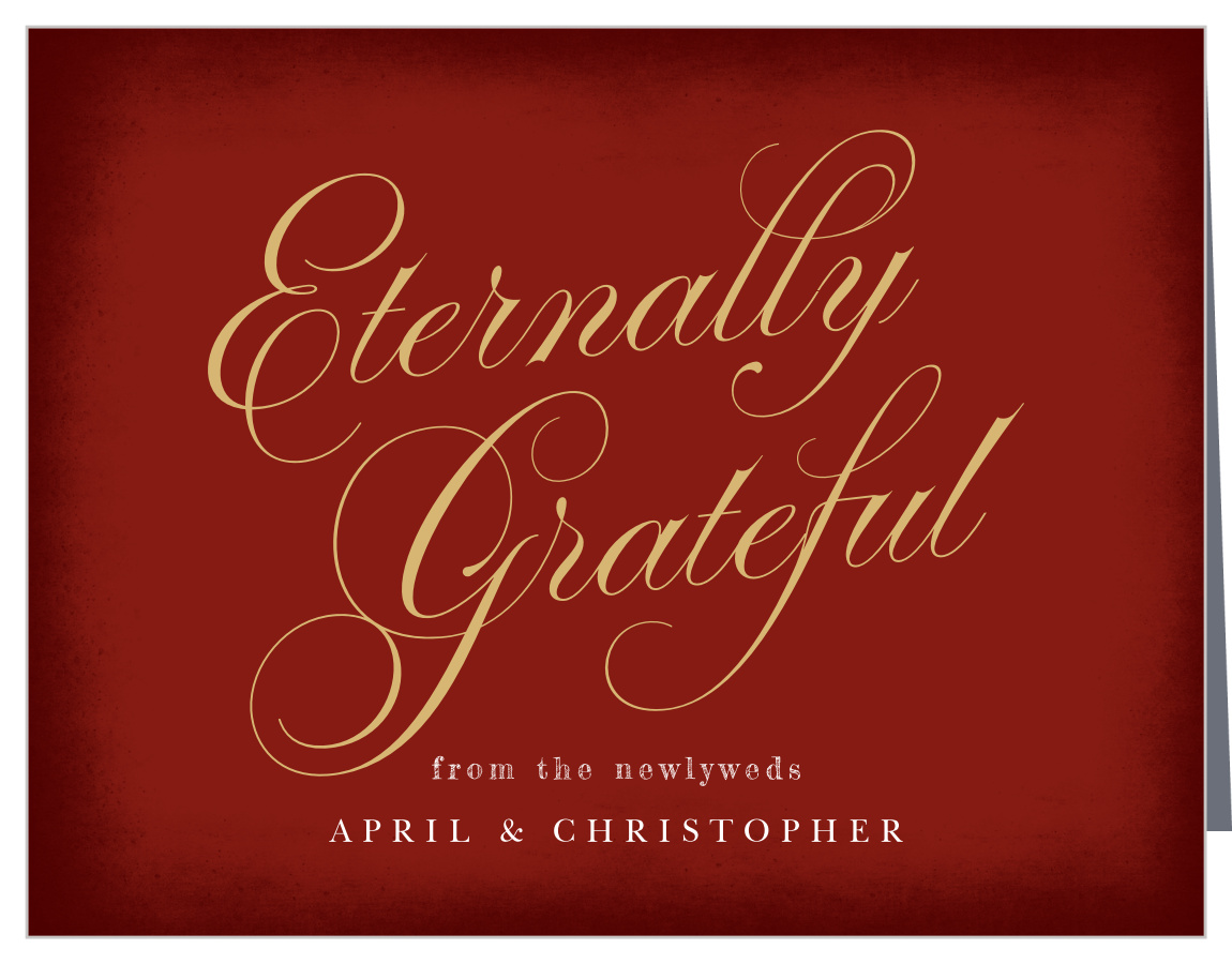 Eternal Love Wedding Thank You Cards by Basic Invite