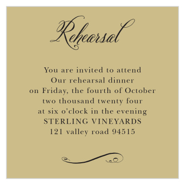 Gothic Script Registry Cards by Basic Invite