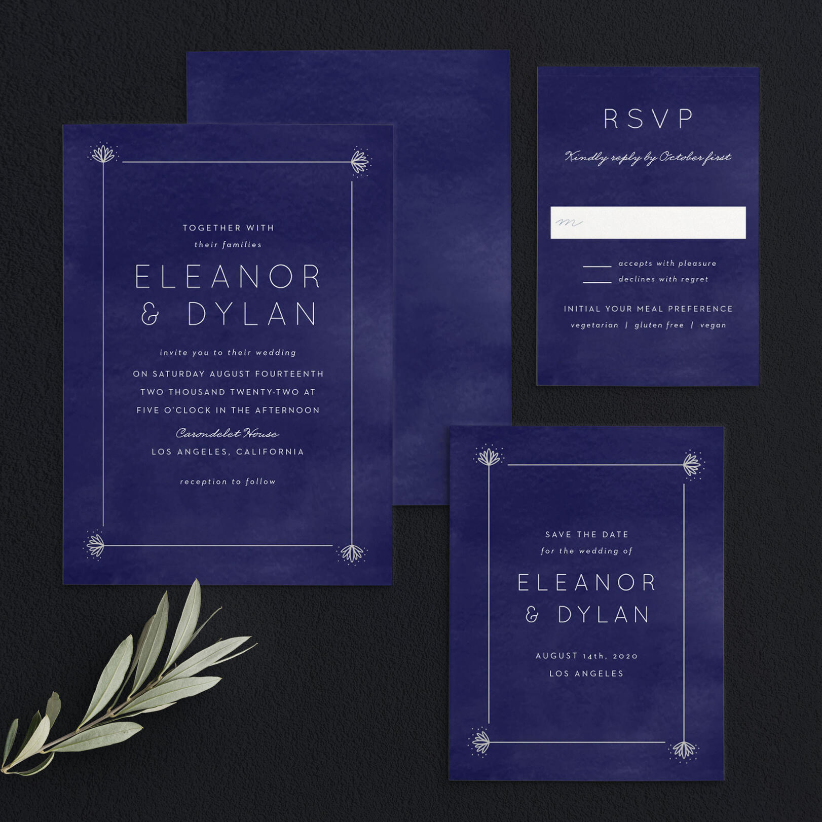 Classic Texture Response Cards by Basic Invite
